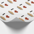 I heart (love) Pie Wrapping Paper | Zazzle