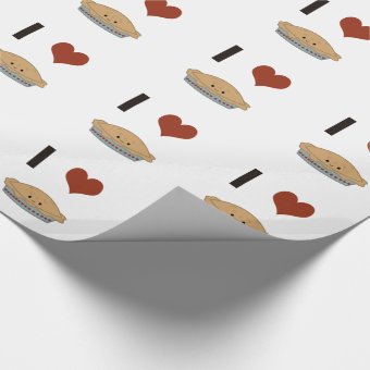 I heart (love) Pie Wrapping Paper | Zazzle