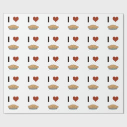 I heart (love) Pie Wrapping Paper | Zazzle