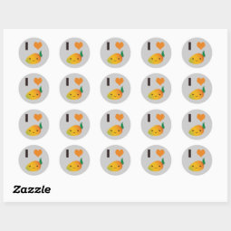 I Heart Mango Classic Round Sticker | Zazzle