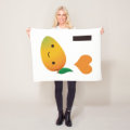 I heart Mango Fleece Blanket | Zazzle