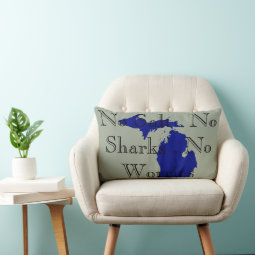 I heart Michigan Lumbar Pillow | Zazzle