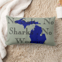 I heart Michigan Lumbar Pillow | Zazzle