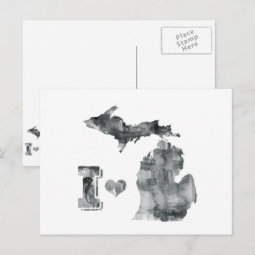 I heart Michigan Postcard | Zazzle