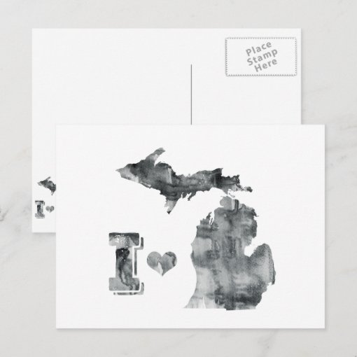 I heart Michigan Postcard | Zazzle