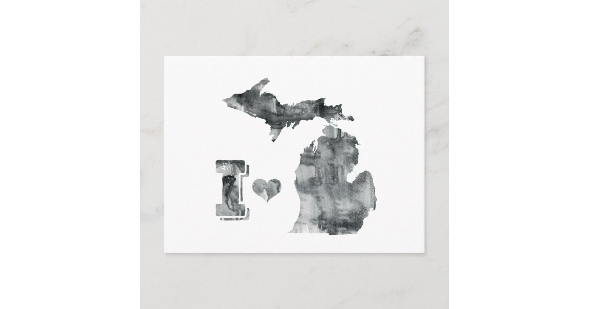 I heart Michigan Postcard | Zazzle