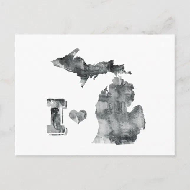 I heart Michigan Postcard | Zazzle