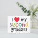 I Heart My Second Graders Teacher Love Postcard | Zazzle