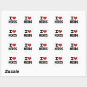 I heart Nerds Classic Round Sticker | Zazzle