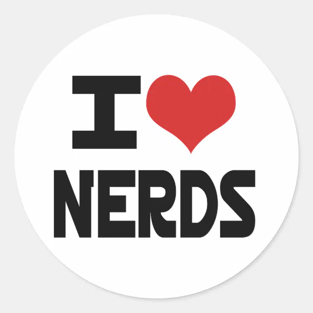 I heart Nerds Classic Round Sticker | Zazzle
