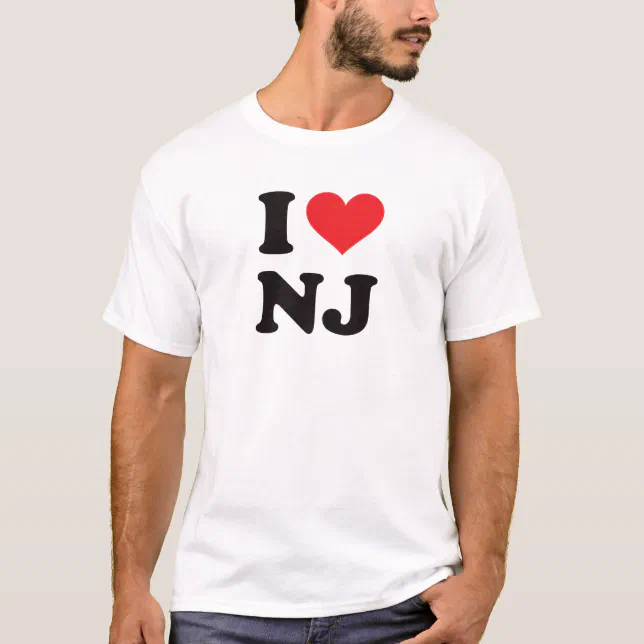 I Heart NJ - New Jersey T-Shirt | Zazzle
