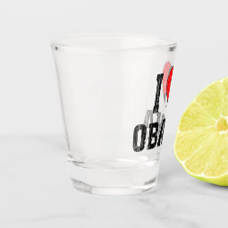 I Heart Obama Shot Glass | Zazzle