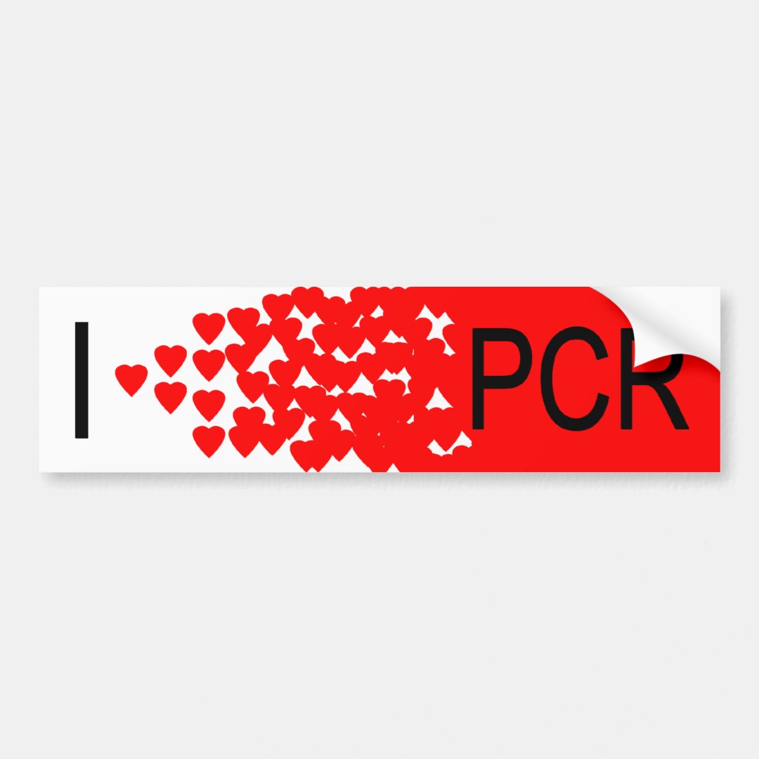 I heart PCR Bumper Sticker | Zazzle
