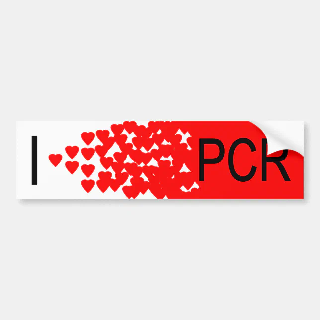 I heart PCR Bumper Sticker | Zazzle