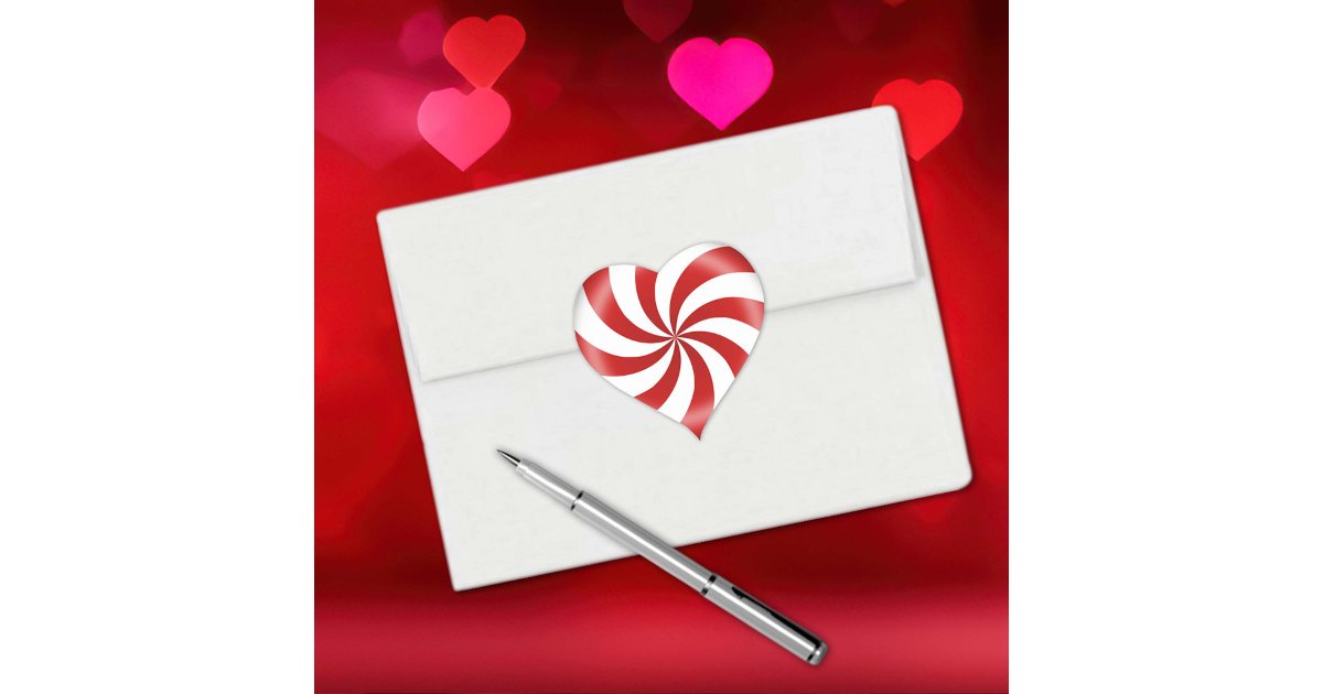 I Heart Peppermint Candy Sticker | Zazzle