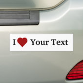I Heart (personalize) bumper sticker | Zazzle