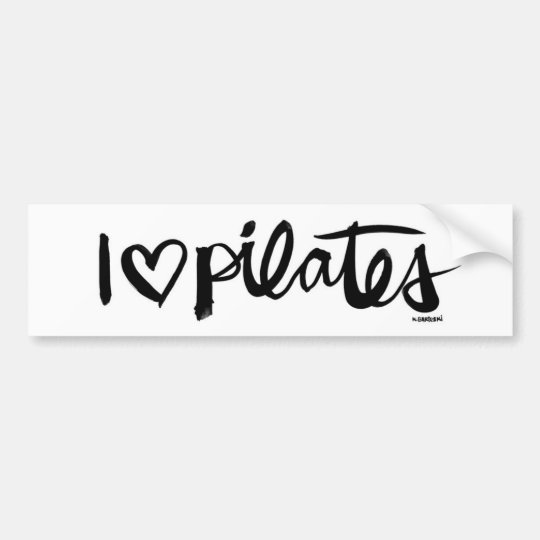 I heart Pilates bumper sticker | Zazzle.com
