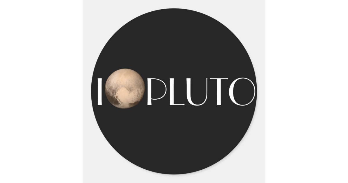 I Heart Pluto New Horizon Sticker | Zazzle