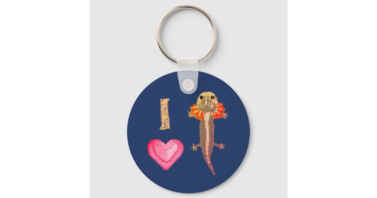 I Heart Salamander Keychain | Zazzle