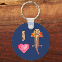 I Heart Salamander Keychain | Zazzle