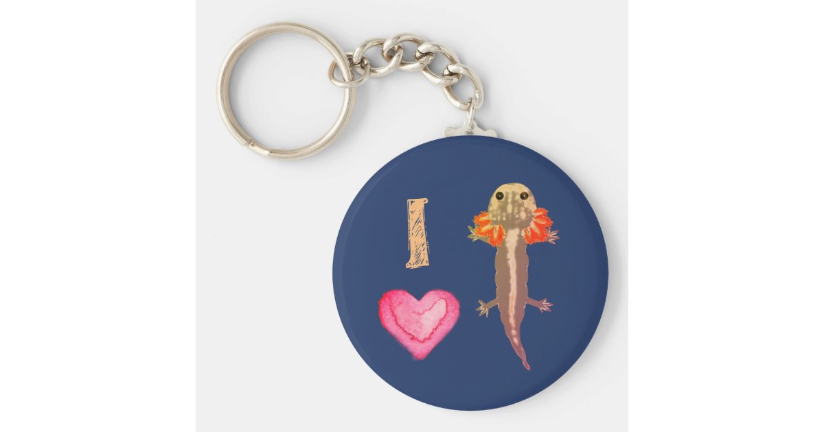 I Heart Salamander Keychain | Zazzle.com