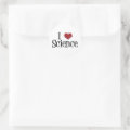I Heart Science Classic Round Sticker | Zazzle