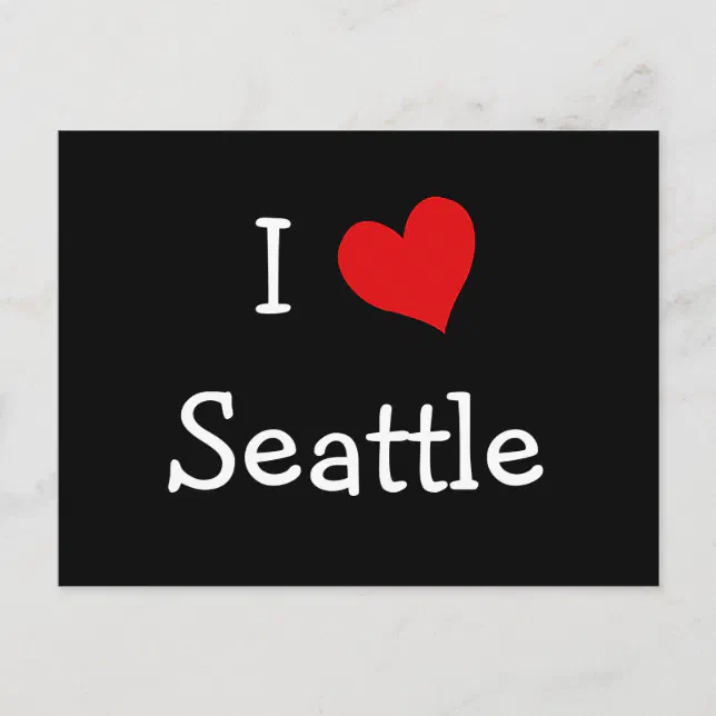I Heart Seattle Postcard | Zazzle