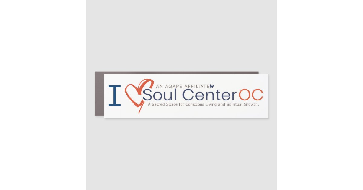 I Heart Soul Center OC Bumper Sticker Car Magnet | Zazzle