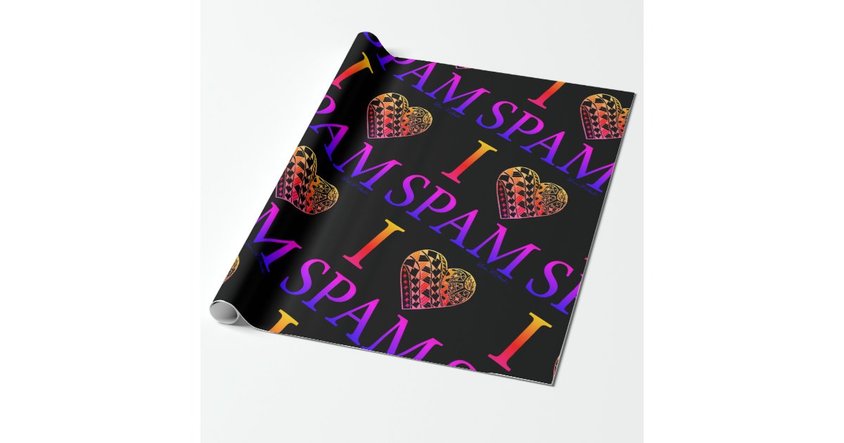 I Heart SPAM Black Ombre II Wrapping Paper | Zazzle