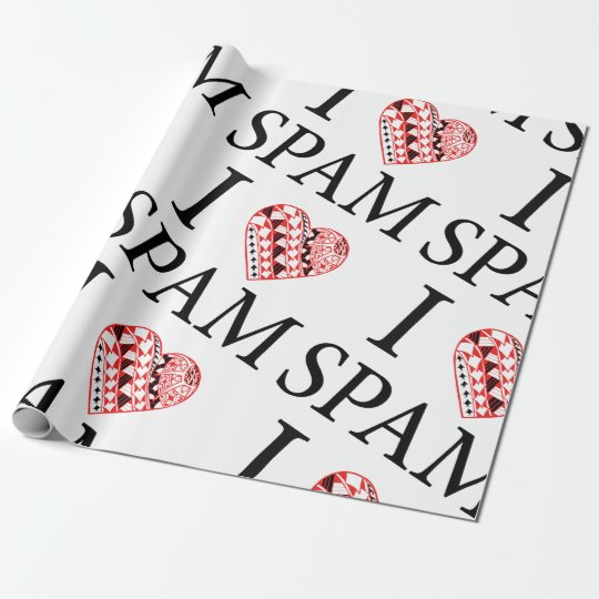 I Heart SPAM Wrapping Paper | Zazzle.com