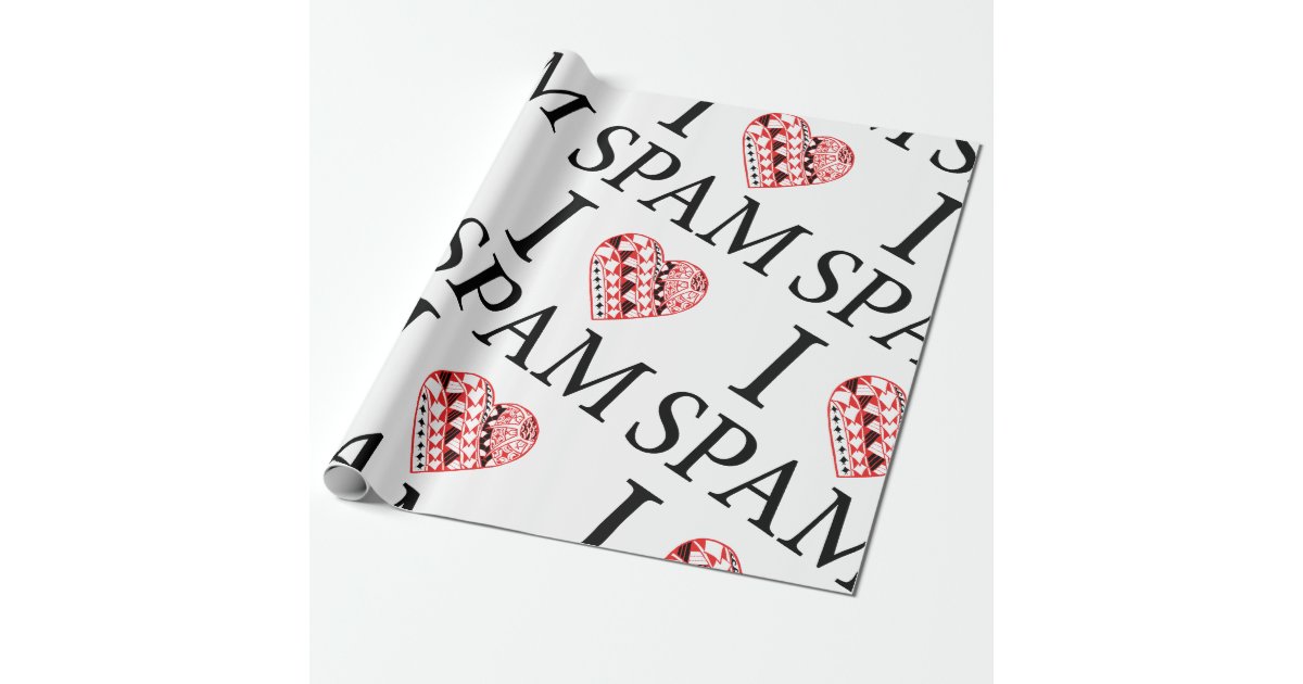 I Heart SPAM Wrapping Paper | Zazzle