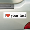I heart template bumper sticker | Zazzle