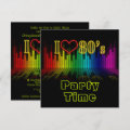 I Heart The 80s Soundwave Graphic Birthday Invitation | Zazzle