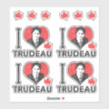 I Heart Trudeau Contour Cut Set Sticker | Zazzle