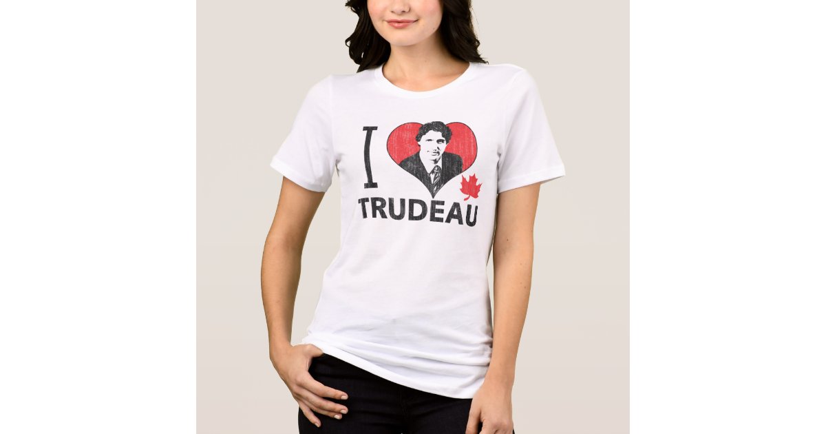 I Heart Trudeau Tri-Blend Shirt | Zazzle