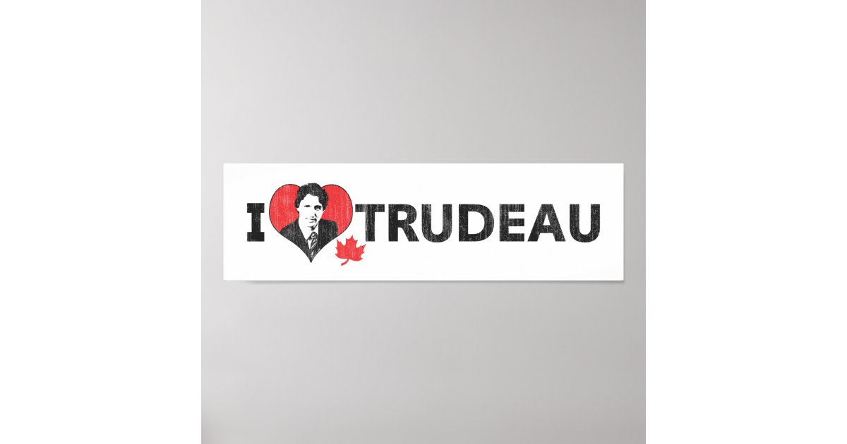 I Heart Trudeau Wide Poster | Zazzle
