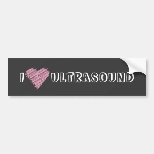 I Heart Ultrasound Bumper Sticker | Zazzle.com