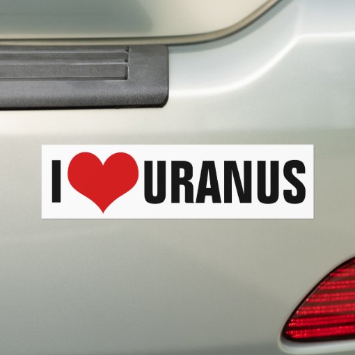I Heart Uranus Bumper Sticker | Zazzle