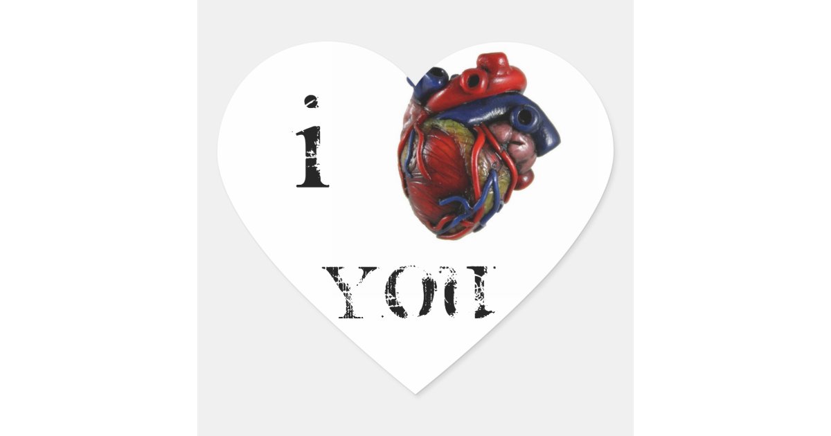 I Heart You Heart Sticker | Zazzle