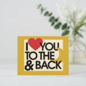 I heart you to the moon and back postcard | Zazzle