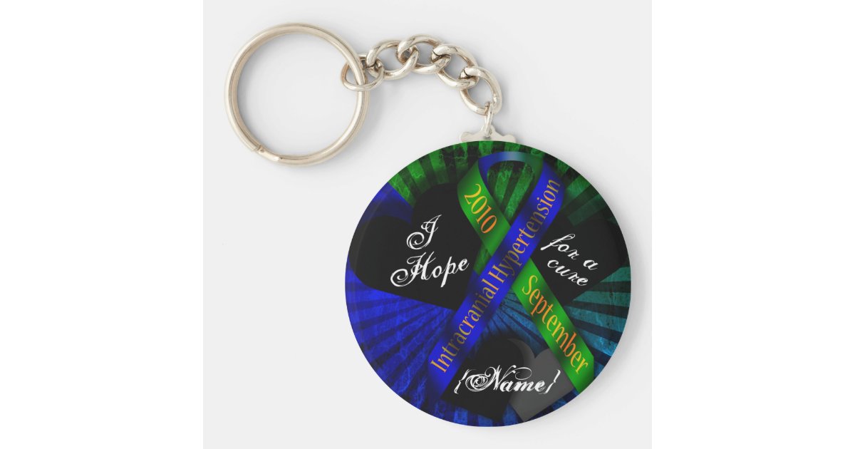 I Hope For A Cure Ribbon Keychain | Zazzle.com