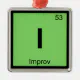 I - Improv Theatre Chemistry Periodic Table Symbol Metal Ornament | Zazzle