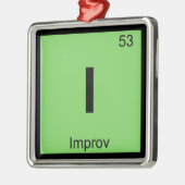 I - Improv Theatre Chemistry Periodic Table Symbol Metal Ornament | Zazzle