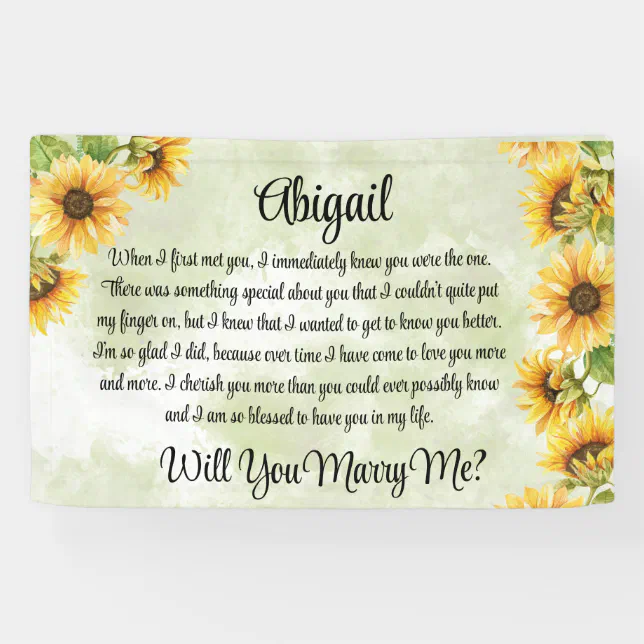 I Knew You Were The One Personalized Proposal Banner | Zazzle