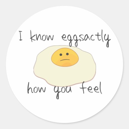I Know Eggsactly How You Feel Classic Round Sticker | Zazzle