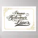 I Know my Redeemer Lives Art Poster, Gold Frame Poster | Zazzle