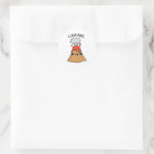 I Lava Puns Funny Geology Volcano Pun Classic Round Sticker | Zazzle