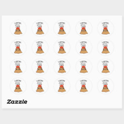 I Lava Puns Funny Geology Volcano Pun Classic Round Sticker | Zazzle