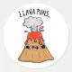 I Lava Puns Funny Geology Volcano Pun Classic Round Sticker | Zazzle