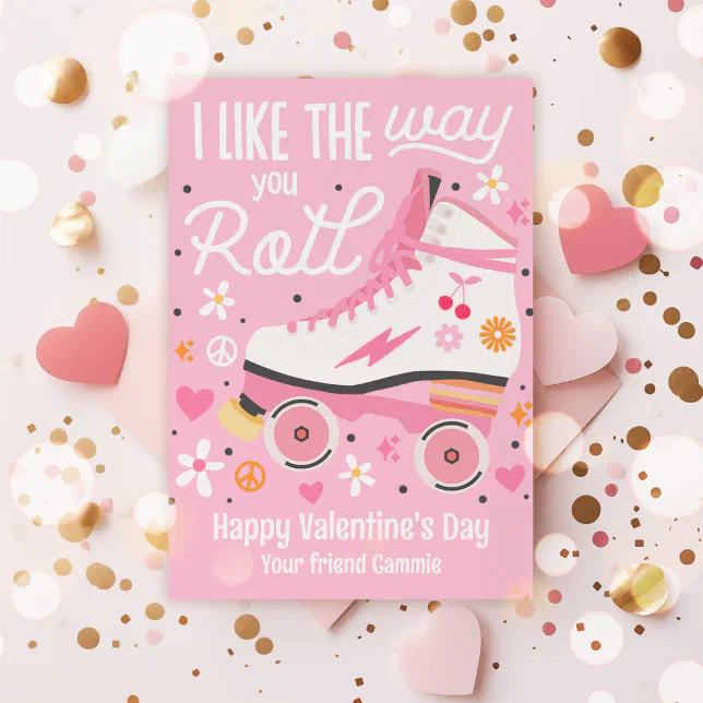 I Like The Way You Roll Valentine Classroom Card | Zazzle